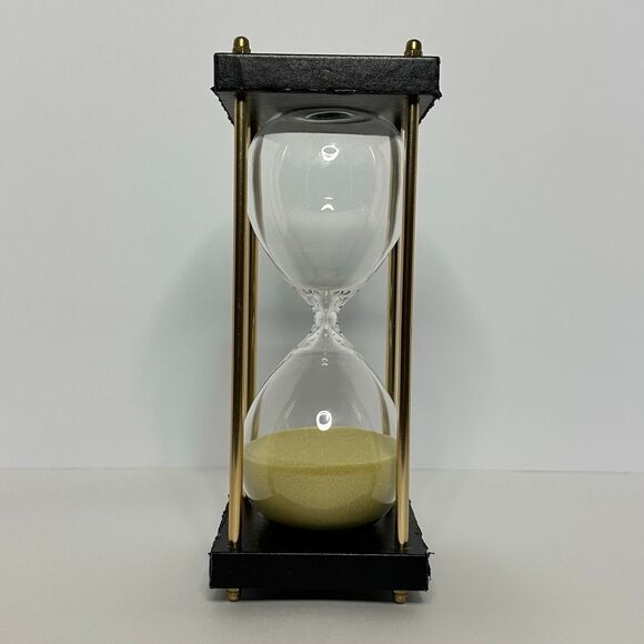 Hourglass | Kitchen | Hourglass Sand Timer 3 Minute Black And Gold ...